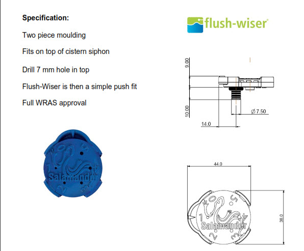 Flush Wiser WC Variable Flush Device, Water Saving - Renergise